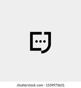 Letter J Chat Logo Template Vector Stock Vector (Royalty Free) 1539973631