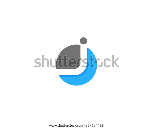 Letter J Circle Logo Design Template Stock Vector (Royalty Free ...