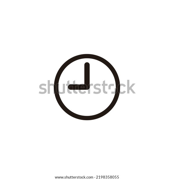 Letter J Clock Outline Geometric Symbol Stock Vector (Royalty Free ...