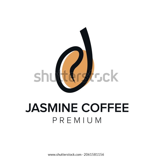 Letter J Coffee Logo Icon Vector Stock Vector (Royalty Free) 2061581156 ...