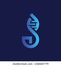Letter J Dna Logo Design Stock Vector (Royalty Free) 2184447779 ...