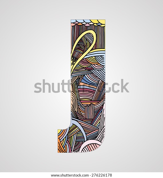 Letter J Doodle Alphabet Stock Vector (Royalty Free) 276226178 ...