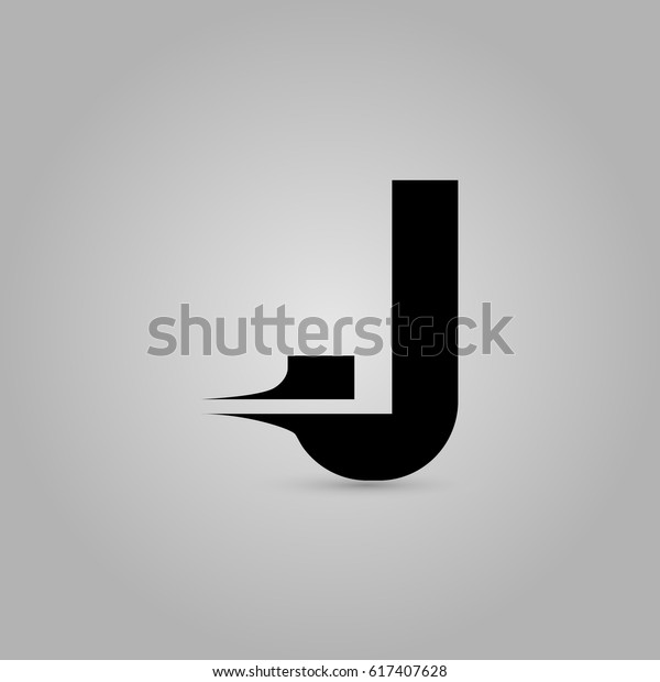 Letter J Elegant Typographic Stock Vector (Royalty Free) 617407628