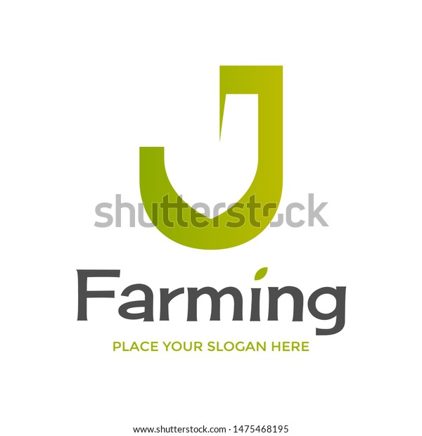 Letter J Farm Vector Logo Template Stock Vector (Royalty Free ...