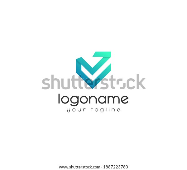 Letter J Geometric Logo Design Vector Stock Vector (Royalty Free ...