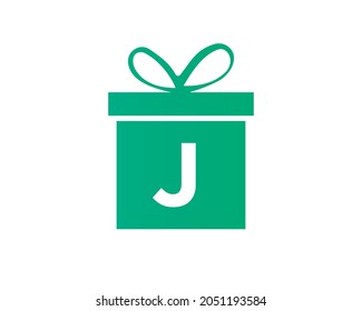 Letter J Gift Box Shape Logo Stock Vector (Royalty Free) 2051193584 ...