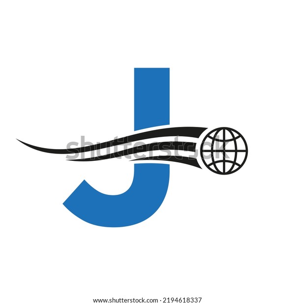 Letter J Global Logo Combined Global Stock Vector (Royalty Free ...