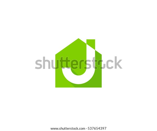 Letter J House Logo Design Template Stock Vector (Royalty Free ...