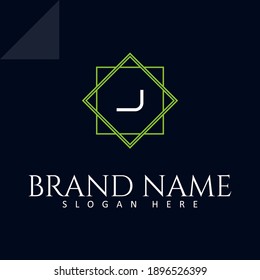 Letter J Logo Design Square Stock Vector (Royalty Free) 1896526399 ...