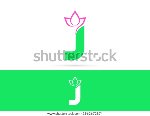 Letter J Lotus Logo Design Vector Stock Vector (Royalty Free ...