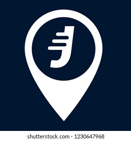 Letter J Map Pin Logo Concept: เวกเตอร์สต็อก (ปลอดค่าลิขสิทธิ์ ...