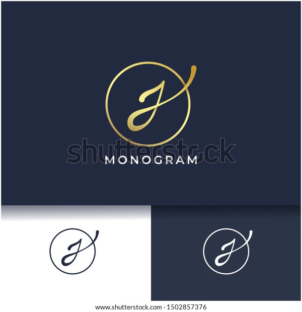 Letter J Monogram Logo Designminimal Luxury Stock Vector (Royalty Free ...