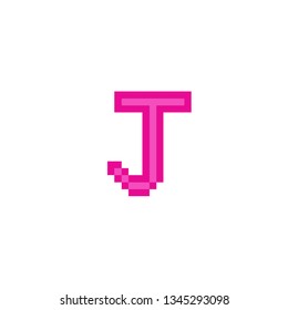 Letter J Pixel Stock Vector (Royalty Free) 1345293098