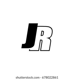 Letter J R Logo Overlapping Black Stock Vector (Royalty Free) 678022861 ...