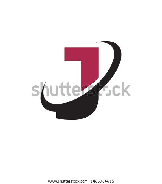 Letter J Red Black Stock Vector (Royalty Free) 1465964615 | Shutterstock