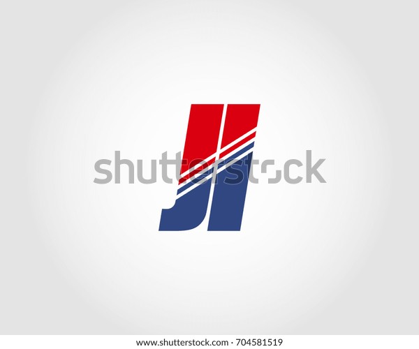 Letter J Red Blue Combination Logo Stock Vector (Royalty Free ...