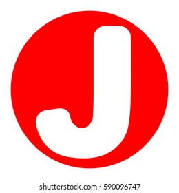 Letter J Big Red Dot Letters Stock Illustration 1588089124