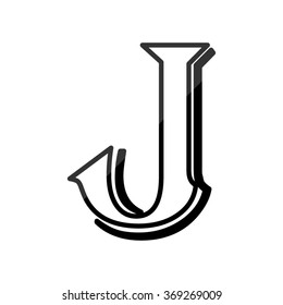 Letter J Vector Alphabet Stock Vector (Royalty Free) 369269009 ...