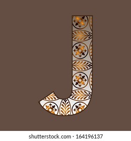 Letter J Vector Font Vintage Texture: เวกเตอร์สต็อก (ปลอดค่าลิขสิทธิ์ ...