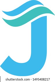 Letter J Wave Logo Vector Logotype Stock Vector (Royalty Free ...