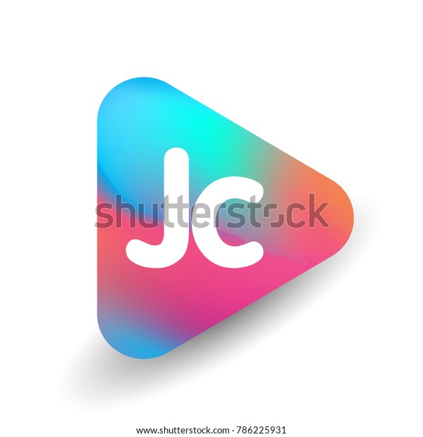 Letter Jc Logo Triangle Shape Colorful Stock Vector (Royalty Free ...