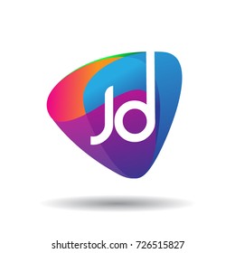 Letter Jd Logo Colorful Splash Background Stock Vector (Royalty Free ...