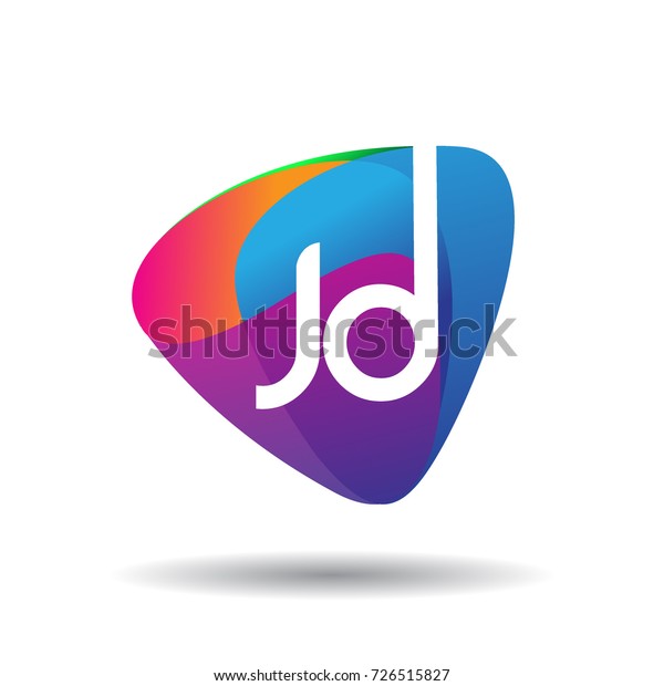 Letter Jd Logo Colorful Splash Background Stock Vector (Royalty Free ...