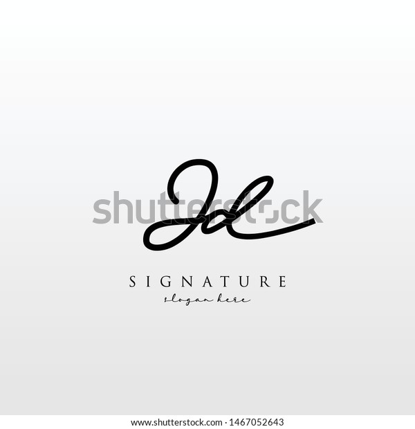 Letter Jd Signature Logo Template Vector Stock Vector (Royalty Free ...
