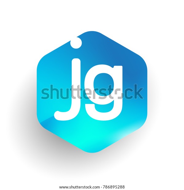 Letter Jg Logo Hexagon Shape Colorful Stock Vector (Royalty Free ...