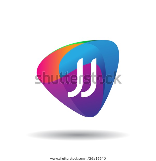 Letter Jj Logo Colorful Splash Background Stock Vector (Royalty Free ...