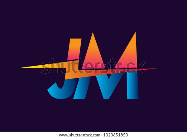 Letter Jm Logo Lightning Icon Letter Stock Vector (Royalty Free ...