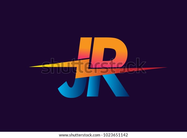 Letter Jr Logo Lightning Icon Letter Stock Vector (Royalty Free ...