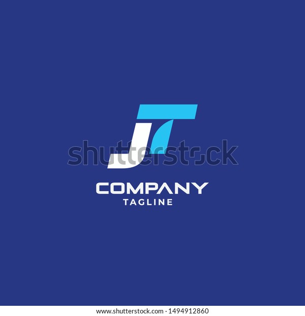 Letter Jt Simple Modern Logo Icon Stock Vector (Royalty Free) 1494912860
