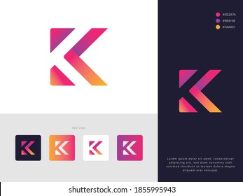 Letter K App Logo Design Vector Stock Vector (Royalty Free) 1855995943 ...