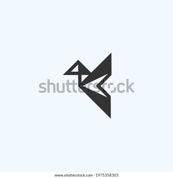 Letter K Bird Logo Design Vector Stock Vector (Royalty Free) 1975358303 ...