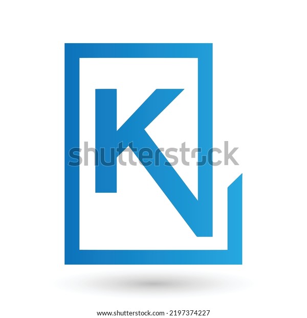 Letter K Blue Square Logo Design Stock Vector (Royalty Free) 2197374227 ...