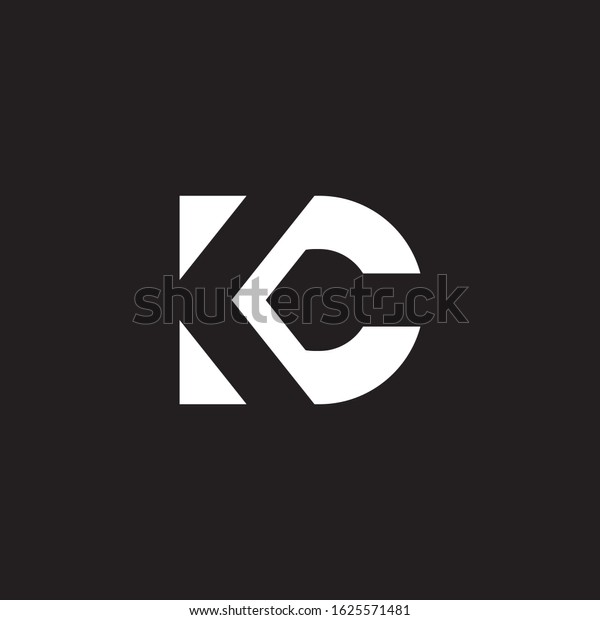 Letter K C Logo Design Minimalist Stock Vector (Royalty Free ...