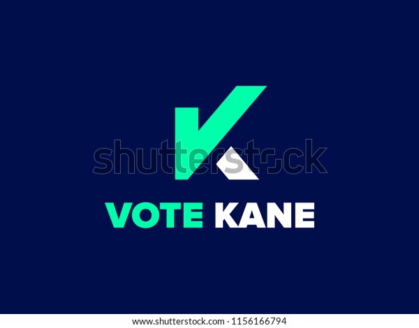 Letter K Check Mark Graphic Symbol Stock Vector (Royalty Free) 1156166794