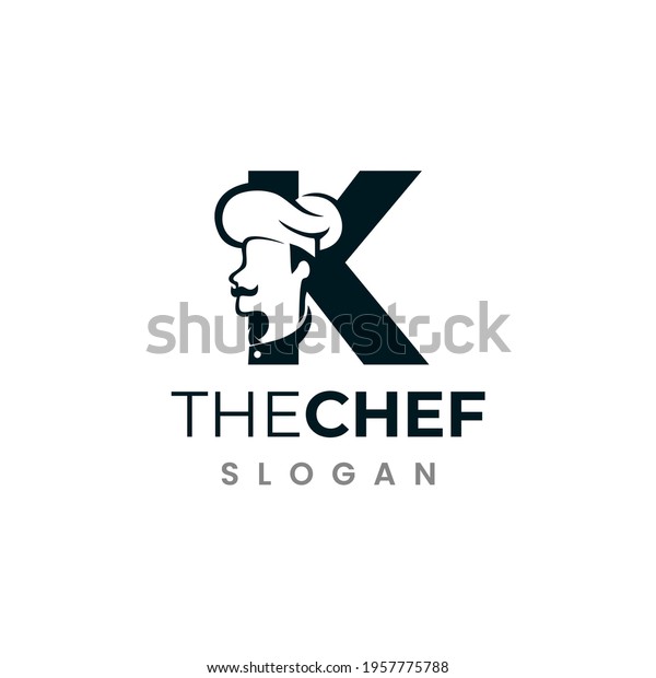 Letter K Chef Logo Initial Restaurant Stock Vector (Royalty Free ...