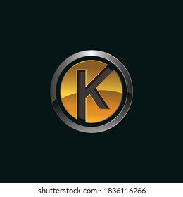 Letter K Circle Emblem Logo Stock Vector (Royalty Free) 1836116266 ...