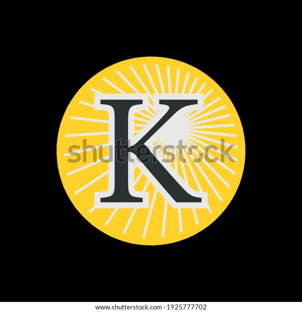 Letter K Circle Sunlight Design Stock Vector (Royalty Free) 1925777702 ...