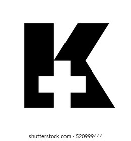 Letter K Cross Logo Vector Stock Vector (Royalty Free) 520999444 ...