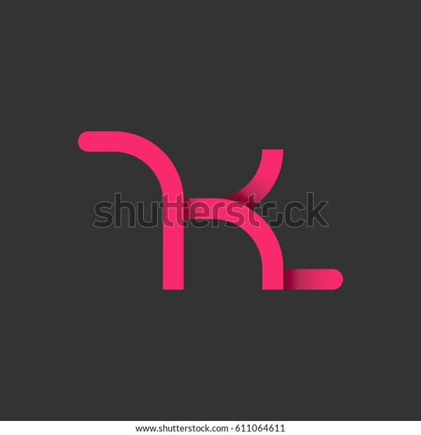 Letter K Design Typographic Unique Simple Stock Vector (Royalty Free ...