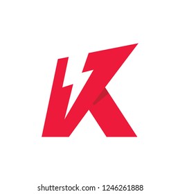 Letter K Electric Stock Vector (Royalty Free) 1246261888 | Shutterstock