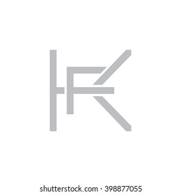 Letter K F Monogram Logo Gray Stock Vector (Royalty Free) 398877055 ...