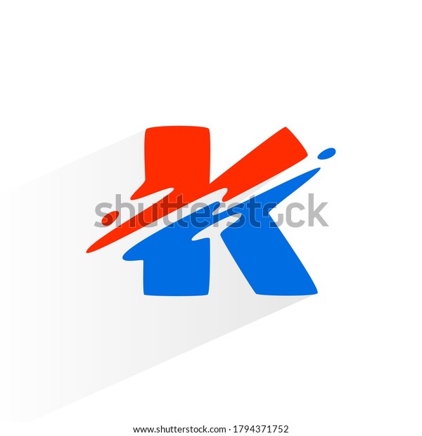 Letter K Fast Speed Logo Vector Stock Vector (Royalty Free) 1794371752 ...