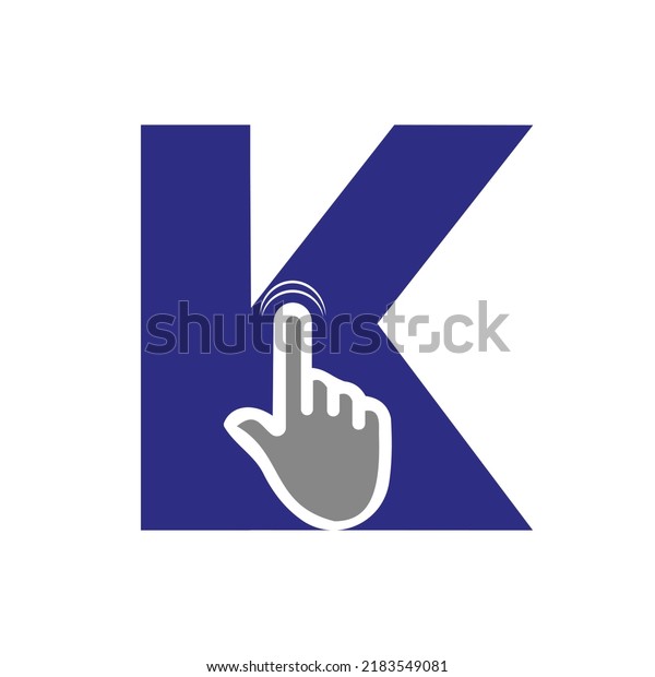 Letter K Finger Click Logo Vector: เวกเตอร์สต็อก (ปลอดค่าลิขสิทธิ์ ...