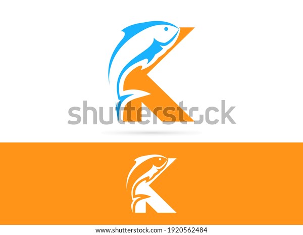 Letter K Fish Logo Design Vector Stock Vector (Royalty Free) 1920562484 ...