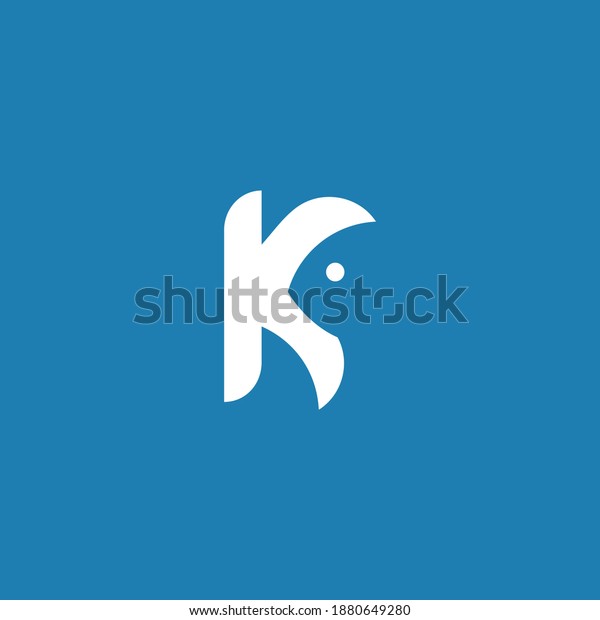 Letter K Fish Logo Template Stock Vector (Royalty Free) 1880649280 ...