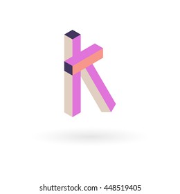 Letter K Isometric Logo Design Stock Vector (Royalty Free) 448519405 ...